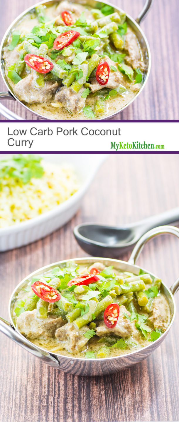 Keto Pork Curry Recipe - Thai Coconut Style - Mildly Spicy & Aromatic