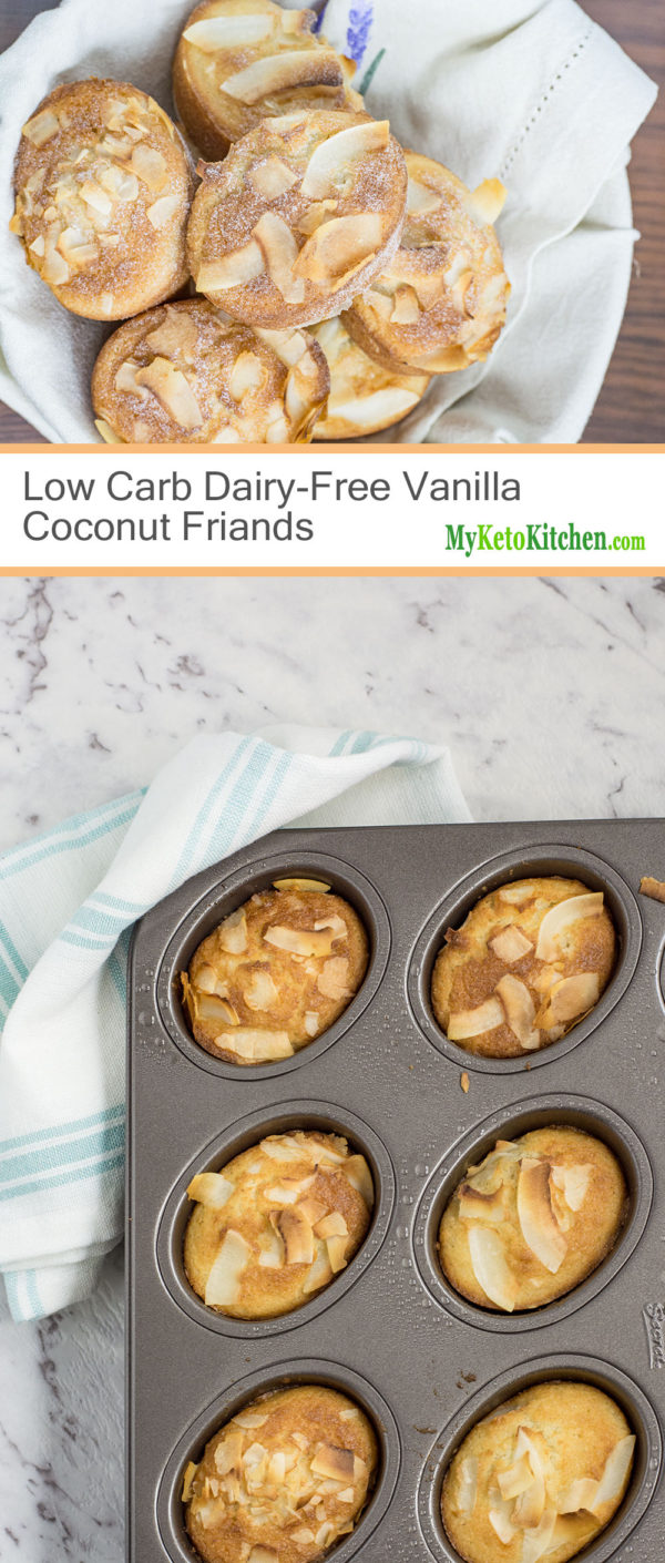 Keto Vanilla Coconut Friands - Dairy-Free French Cake Recipe