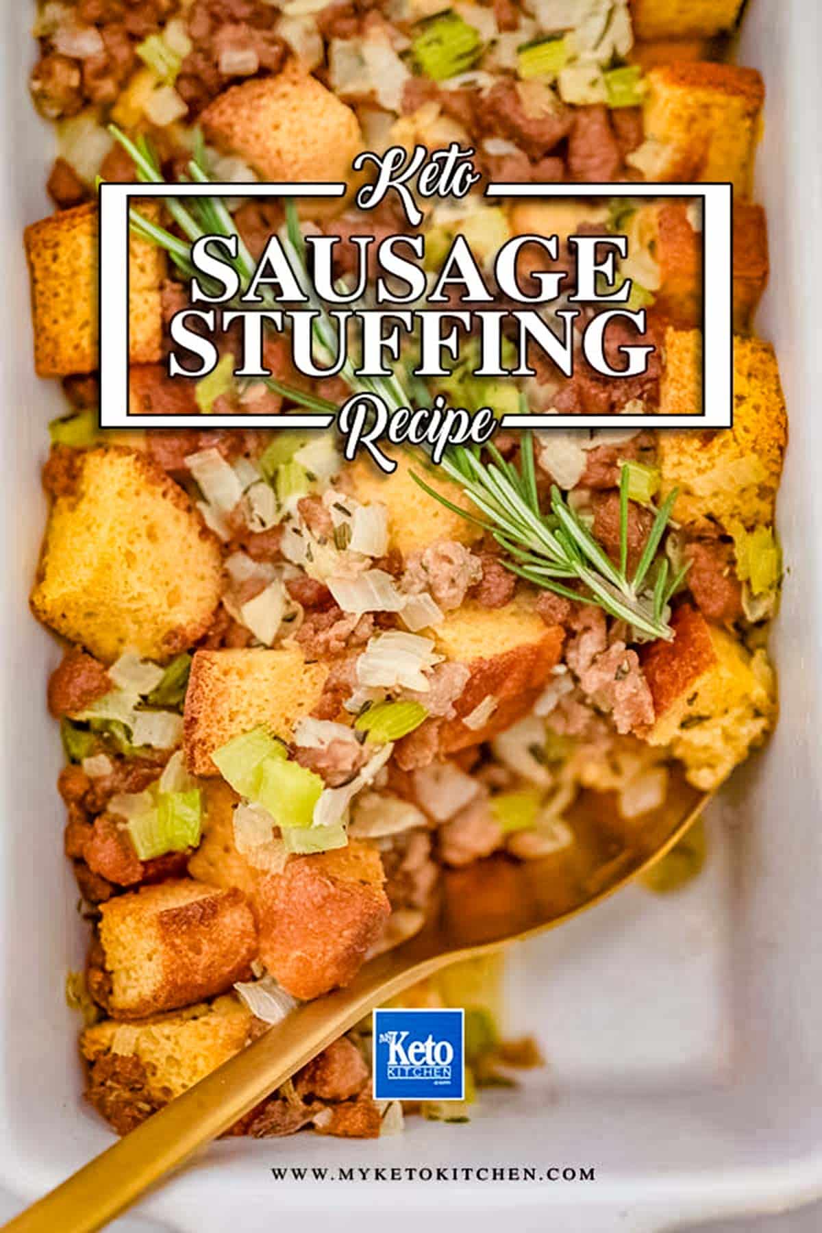 Keto Sausage and Herb Stuffing {Low-Carb Thanksgiving Day Recipe}