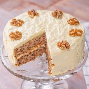 Keto Walnut Cake Recipe with Sugar-Free Frosting | My Keto Kitchen